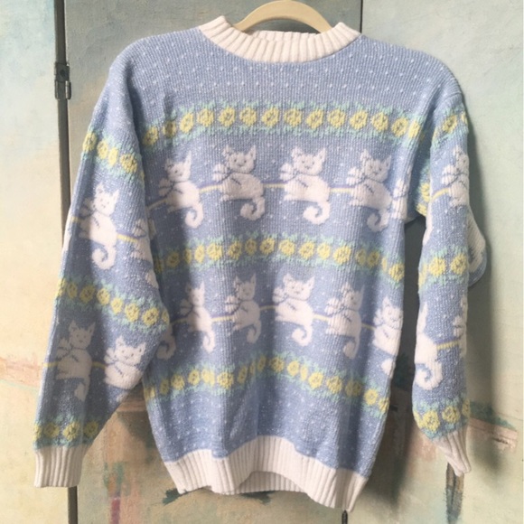 American Vintage | Sweaters | Vintage Grandma Sweater With Cats | Poshmark
